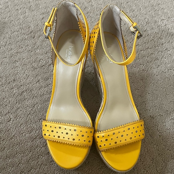 Botkier | Shoes | Botkier Jamie Wedge In Yellow Leather With 425 Jute ...